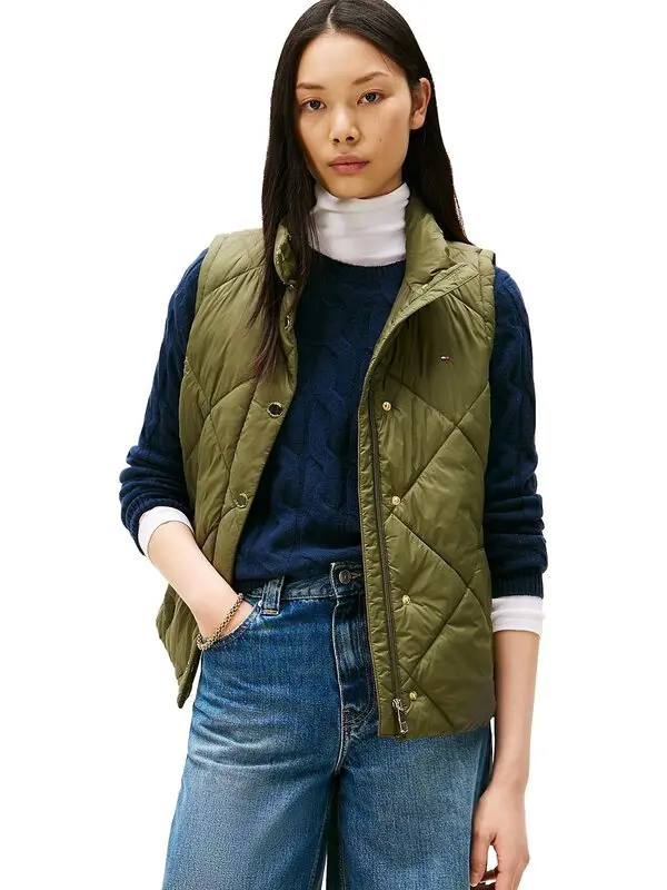 Tommy Hilfiger Padded Quilted Vest - Utility Olive
