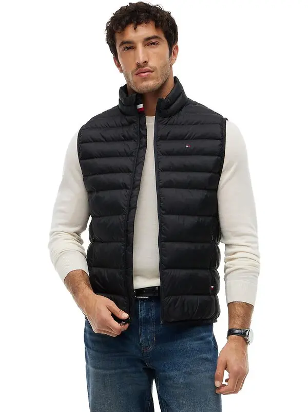 Tommy Hilfiger Lightweight Packable Puffer Vest - Black