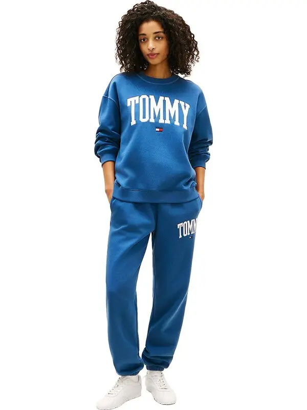 Tommy Hilfiger Varsity Logo Sweatpants - Fossil Blue