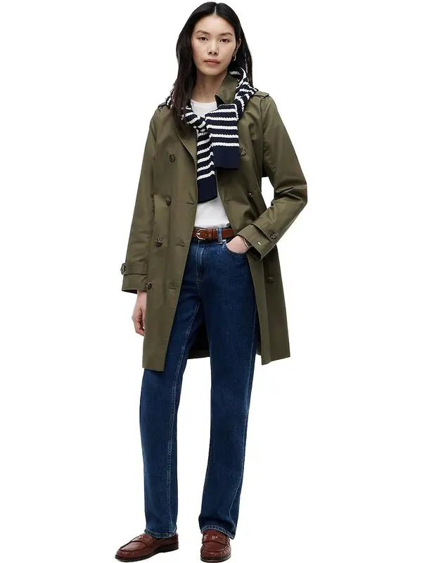 Tommy Hilfiger Double-breasted Belted Trench Coat - Utility Olive