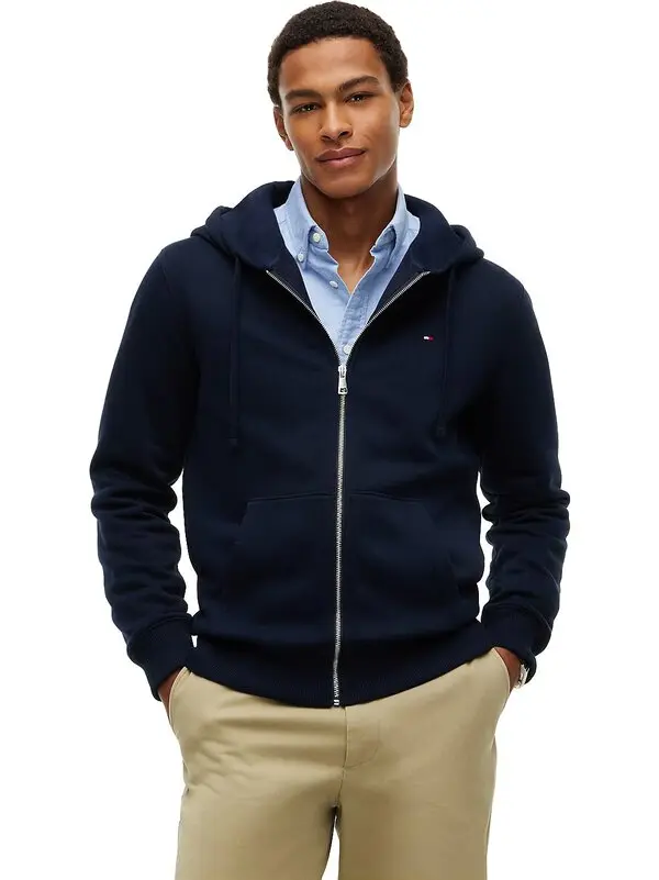 Tommy Hilfiger Zip-up Fleece Hoodie - Navy