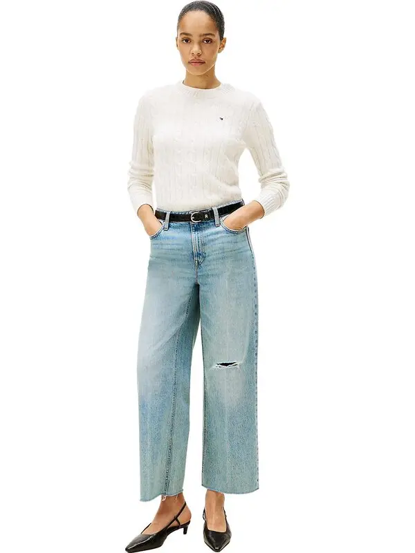 Tommy Hilfiger High-rise Modern Wide-leg Jean - Medium Wash