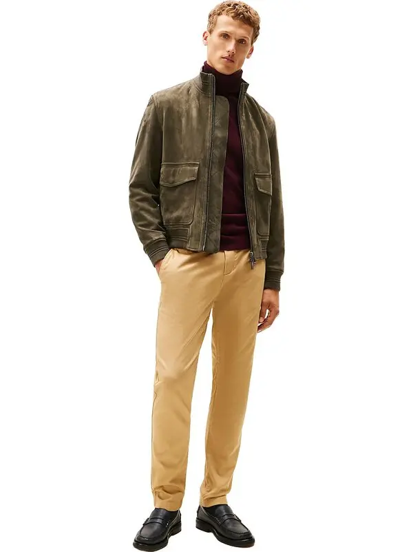 Tommy Hilfiger Relaxed Tapered Fit Stretch Cotton Pants - Classic Khaki