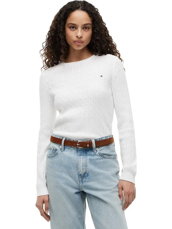 Tommy Hilfiger Cable Knit Sweater - Ecru