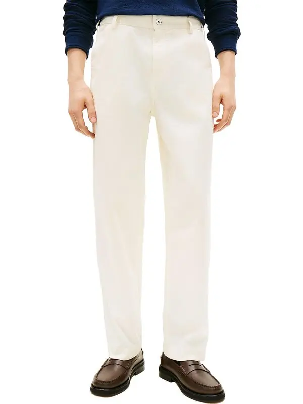 Tommy Hilfiger Garment-dyed Carpenter Pants - Ivory Silk