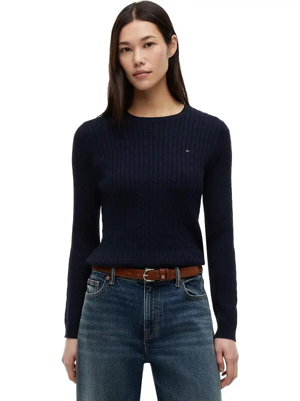 Tommy Hilfiger Cable Knit Sweater - Navy