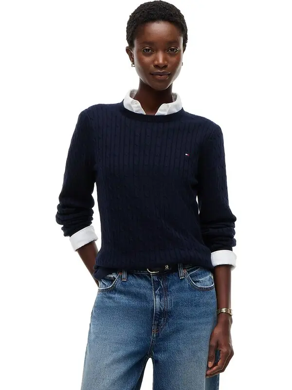 Tommy Hilfiger Cable Knit Sweater - Navy
