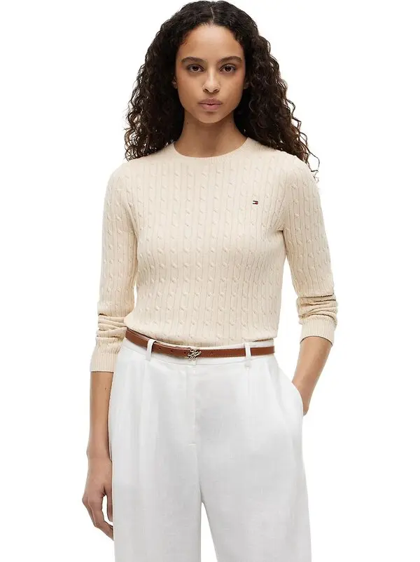 Tommy Hilfiger Cable Knit Sweater - Beige