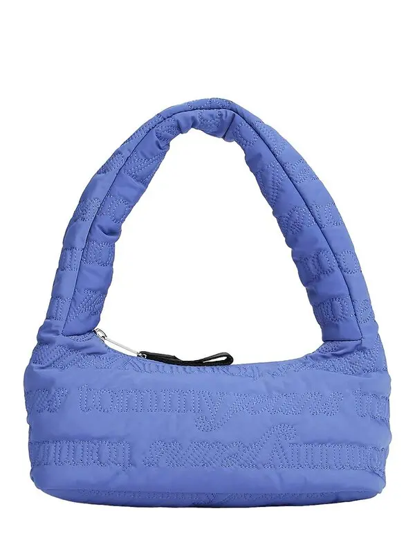 Tommy Hilfiger Embroidered Shoulder Bag - Soft Sapphire
