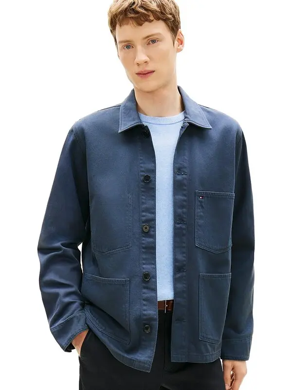 Tommy Hilfiger Garment-dyed Denim Chore Jacket - Admiral Navy