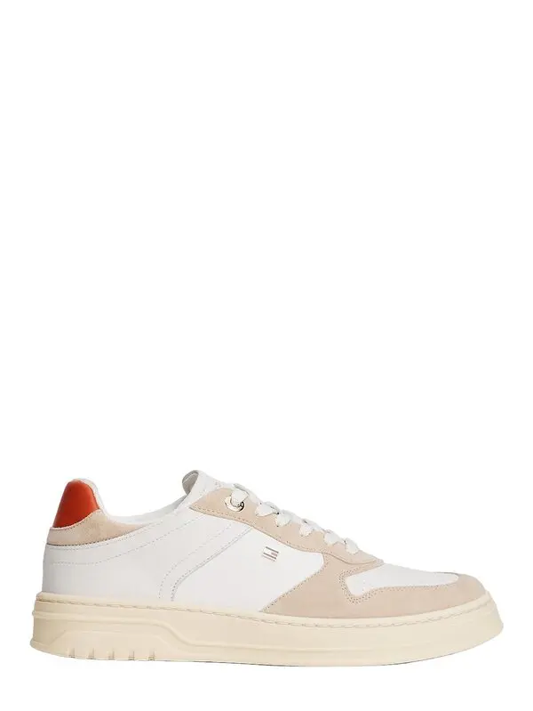Tommy Hilfiger Mixed Texture Suede Cupsole Sneakers - Classic Beige