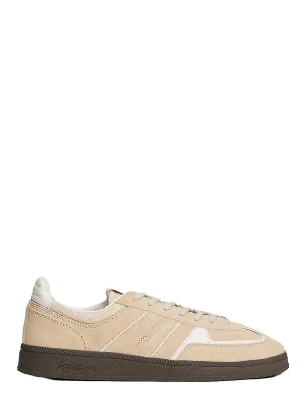 Tommy Hilfiger Suede Skater Sneakers - White Clay