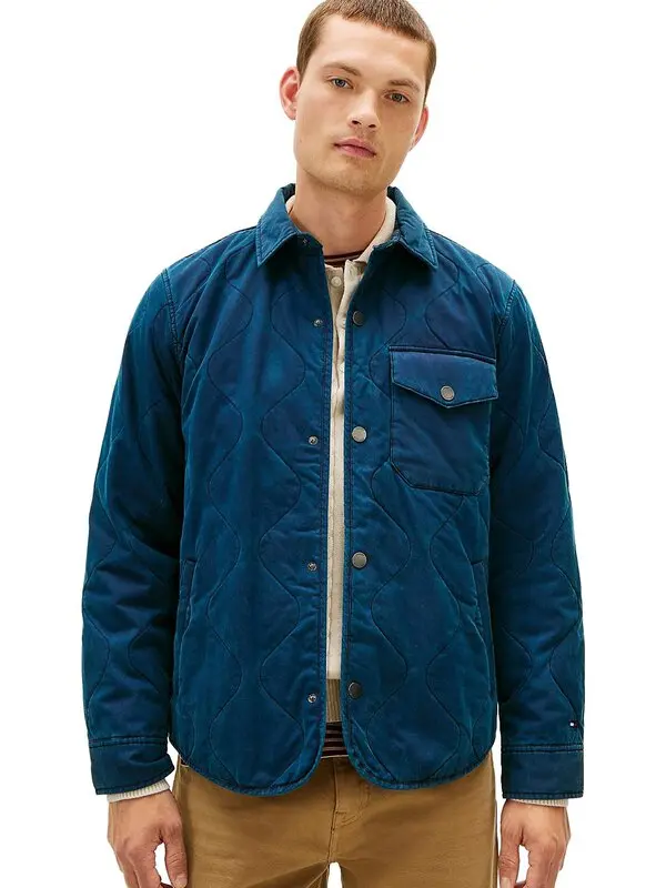 Tommy Hilfiger Quilted Shirt Jacket - Navy