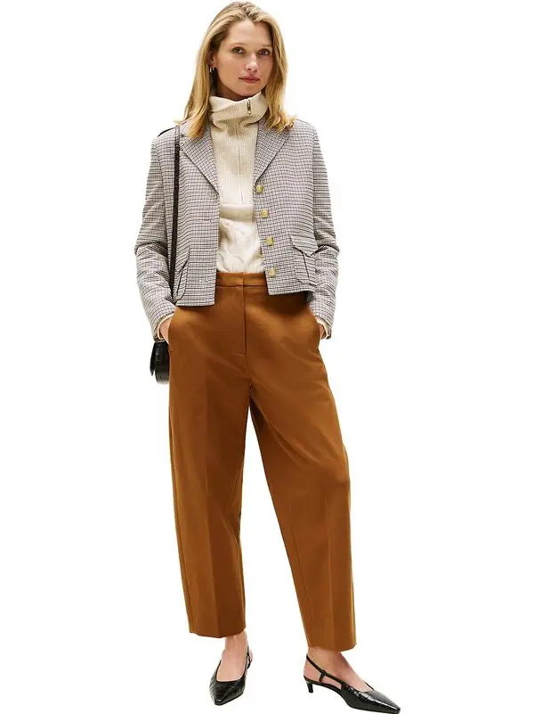 Tommy Hilfiger Gabardine Barrel Ankle Pants - Highland Khaki