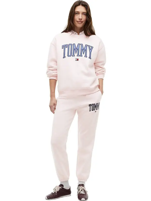 Tommy Hilfiger Varsity Logo Sweatpants - Pink Heather
