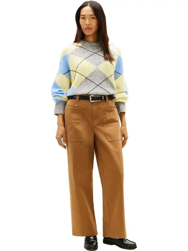 Tommy Hilfiger Utility Wide Leg Pants - Hickory