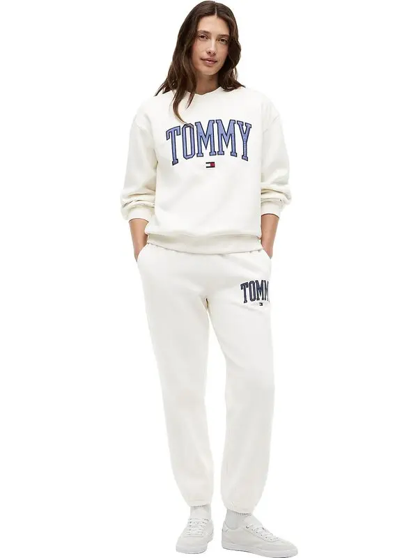 Tommy Hilfiger Varsity Logo Sweatpants - Ivory