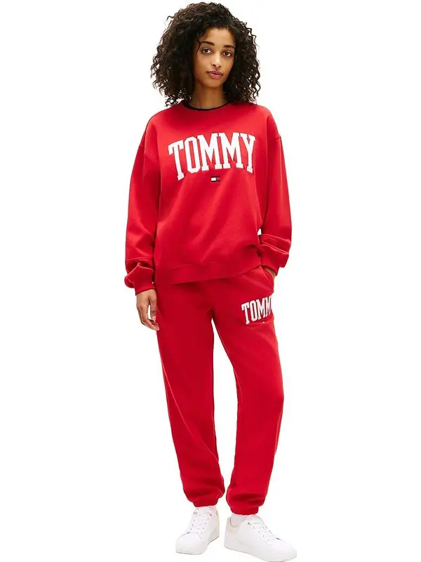 Tommy Hilfiger Varsity Logo Sweatpants - Primary Red