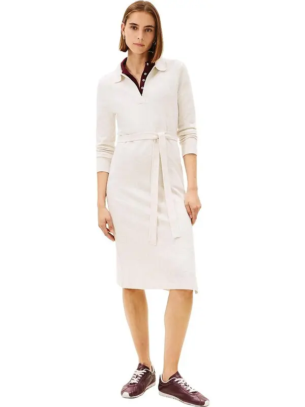 Tommy Hilfiger Sweater Dress With Belt - Ivory