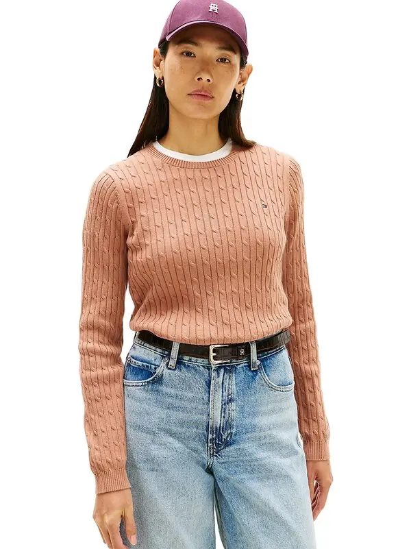 Tommy Hilfiger Cable Knit Pullover - Tawny Rose