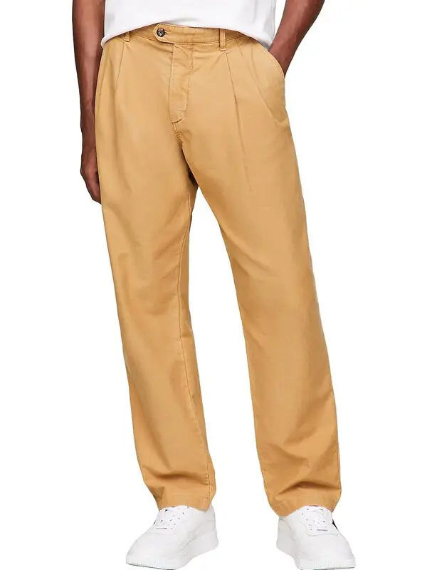 Tommy Hilfiger Tapered Fit Garment-dyed Chino Brown - Classic Khaki