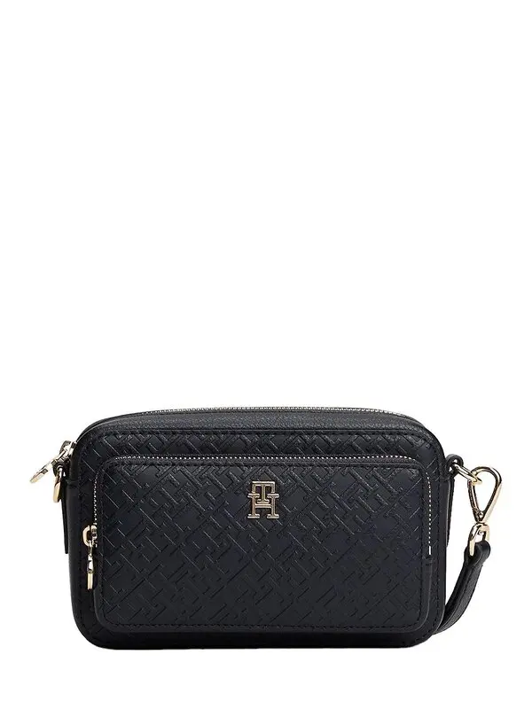 Tommy Hilfiger Embossed Allover Monogram Crossbody Bag - Space Blue