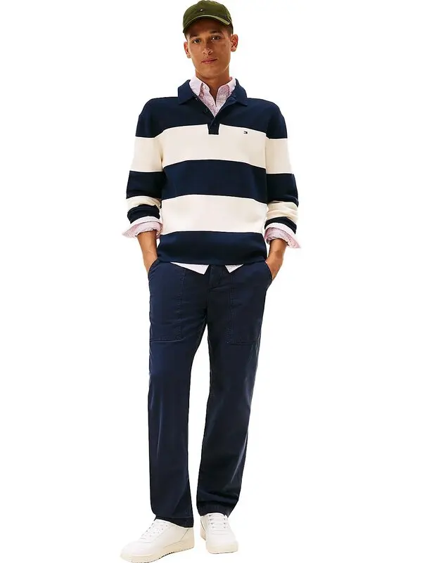 Tommy Hilfiger Regular Fit Garment-dyed Utility Pant - Navy