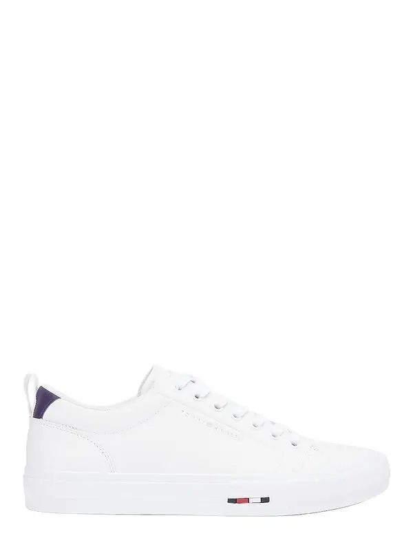 Tommy Hilfiger Vulcanized Leather Sneakers - White