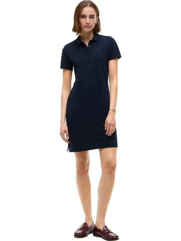 Tommy Hilfiger Classic Fit Stretch Cotton Polo Dress - Navy