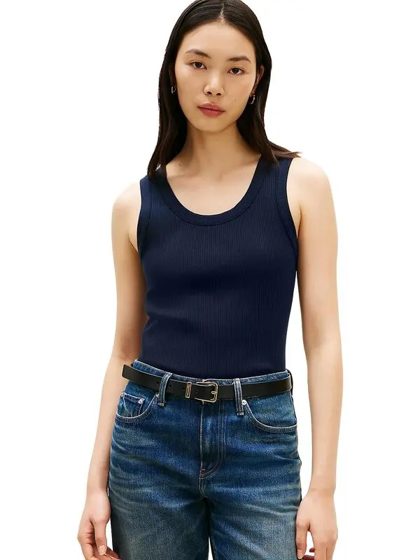 Tommy Hilfiger Rib-knit Tank Top - Navy