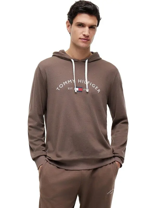 Tommy Hilfiger Logo Pique Hoodie - Buff