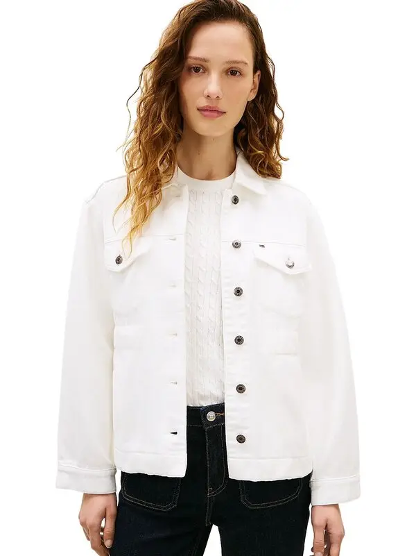Tommy Hilfiger Cinched Denim Jacket - Optic White