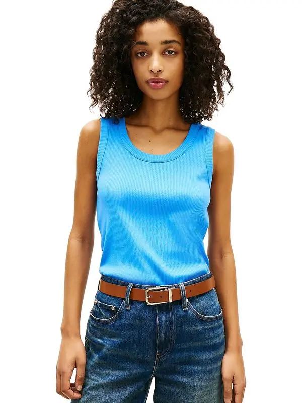 Tommy Hilfiger Rib-knit Tank Top - Blue Spell