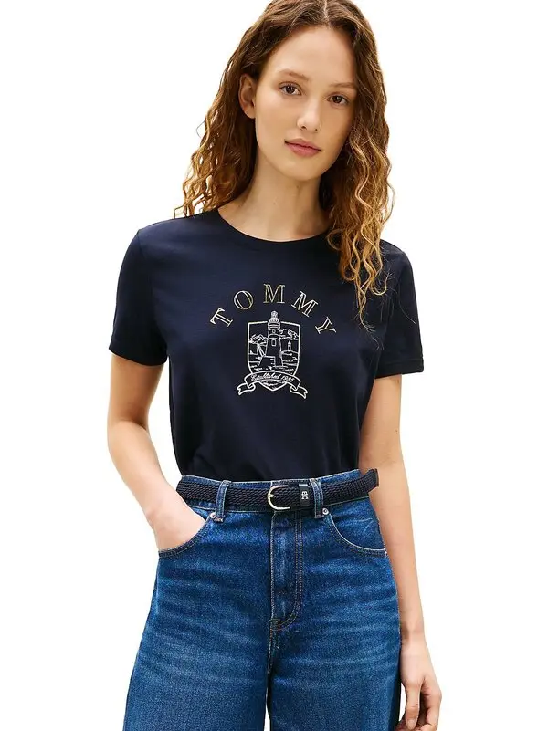 Tommy Hilfiger Lighthouse Logo T-shirt - Navy