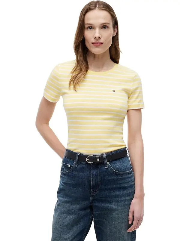 Tommy Hilfiger Striped Crewneck T-shirt - Citronella