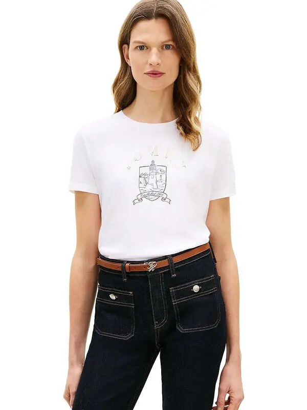 Tommy Hilfiger Lighthouse Logo T-shirt - Optic White