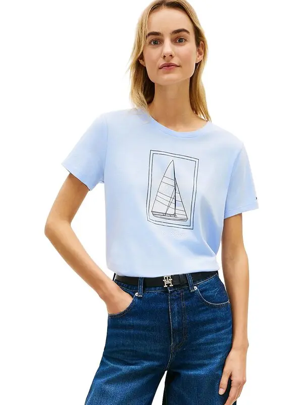 Tommy Hilfiger Graphic T-shirt - Light Blue