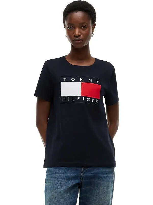 Tommy Hilfiger Big Flag Logo T-shirt - Navy