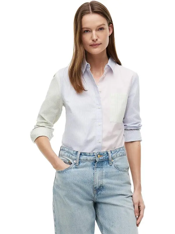 Tommy Hilfiger Mixed-stripe Oxford Shirt - Cradle Pink