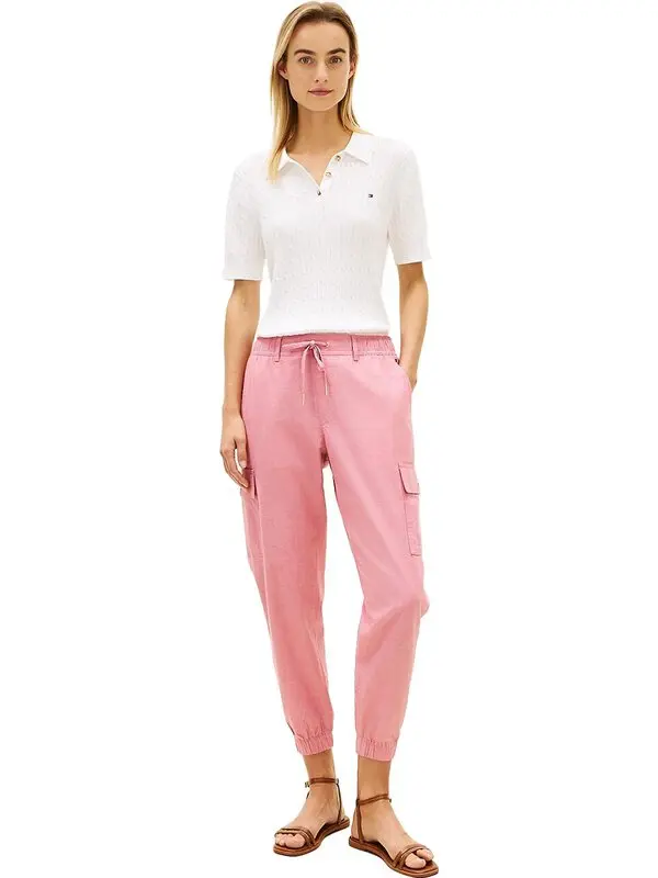 Tommy Hilfiger Cargo Jogger Pants - Petal Red