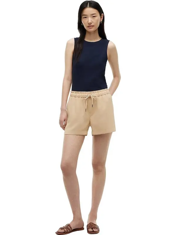 Tommy Hilfiger Pull-on Shorts With Drawstring Waist - Clayed Pebble