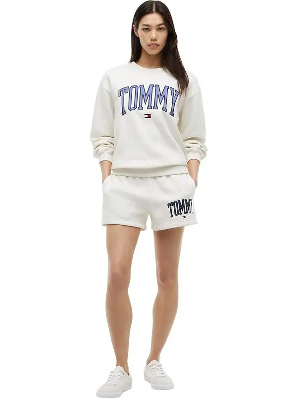 Tommy Hilfiger Varsity Logo Sweatshorts - Ivory
