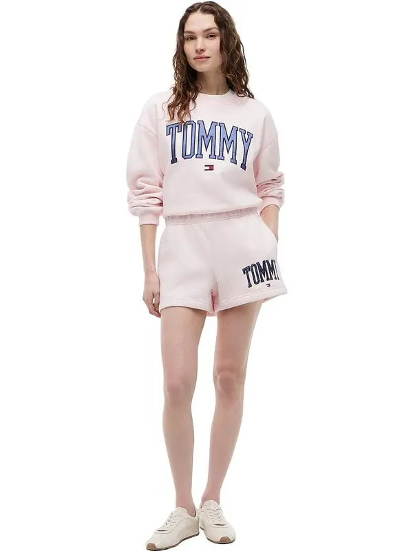Tommy Hilfiger Varsity Logo Sweatshort - Light Pink