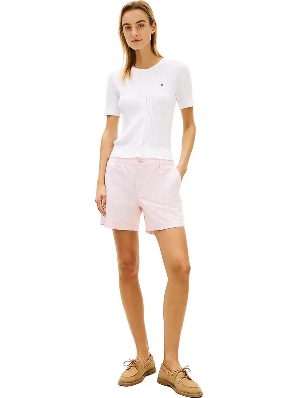 Tommy Hilfiger Striped Chino Shorts - Precious Pink