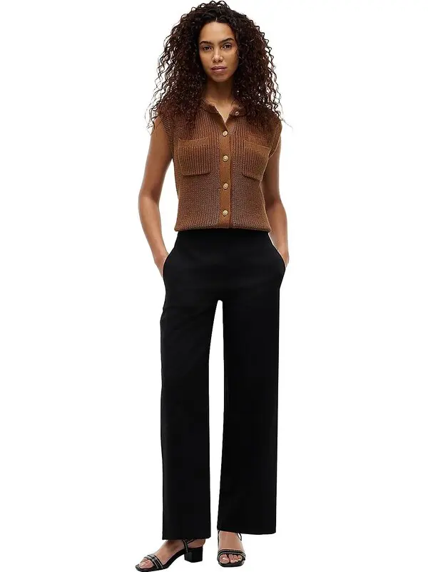 Tommy Hilfiger Tailored Straight Leg Pants - Black