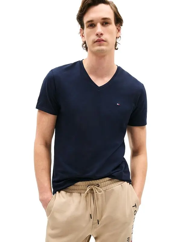 Tommy Hilfiger Slim Fit V-neck T-shirt - Navy