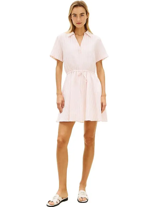 Tommy Hilfiger Essential Striped Linen-blend Dress - Pink Shade