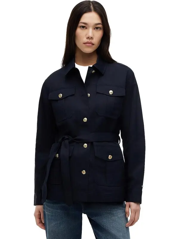 Tommy Hilfiger Belted Utility Jacket - Navy