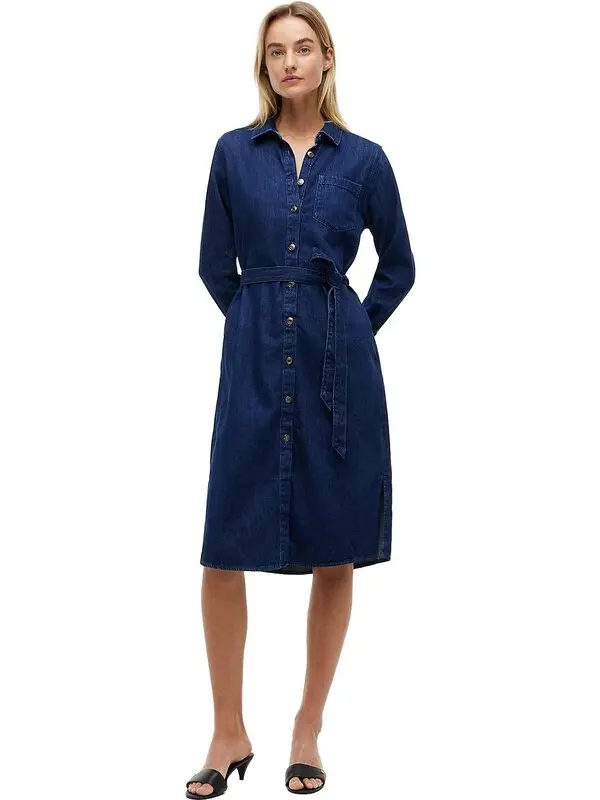 Tommy Hilfiger Belted Denim Shirtdress - Dark Wash