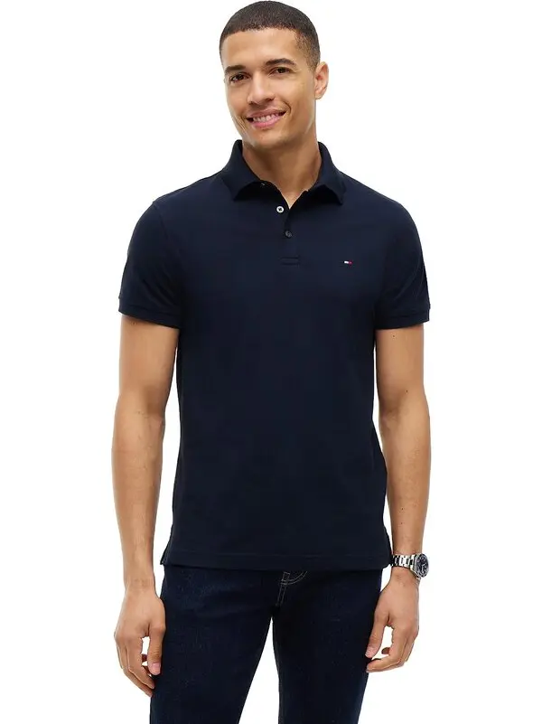 Tommy Hilfiger Slim Fit Stretch Pique Polo - Navy